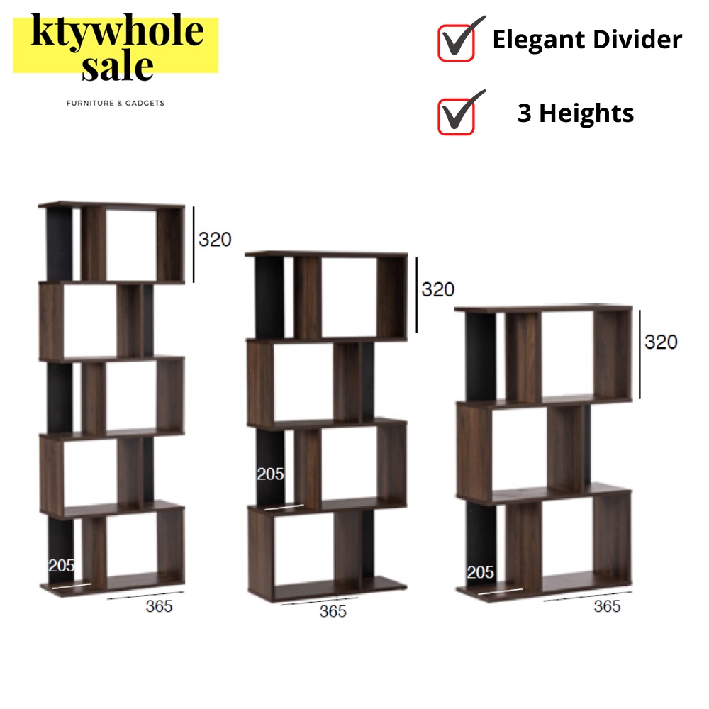 KTY ALASKA Partition Divider Bookshelf Display Rack Bookcase Book Rack ...