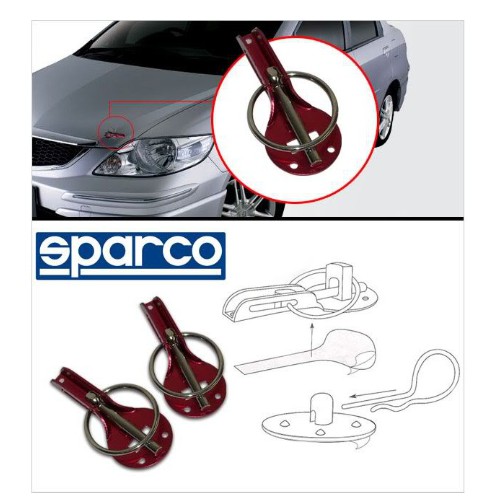 Sparco Bonnet Hood Pin Lock Car Mount Security Latch Kit Racing ...