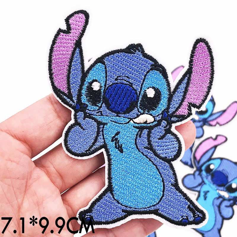 Lilo Stitch Embroidery Diy Clothes Patches for Iron on Badges Cartoon ...