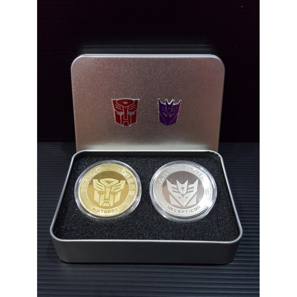 Transformers Collectable Coin (Gold & Silver With Logo Autobot and ...