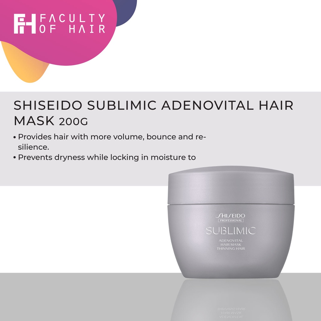 Shiseido Sublimic Adenovital Hair Mask 200g/680g | Shopee Malaysia