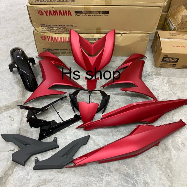 FREE GIFT Yamaha Y15ZR Y15 V2 Cover Set Red HLY Malaysia + FREE STRIPE ...