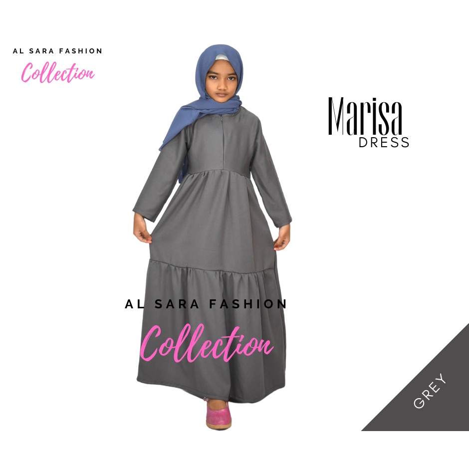 JUBAH MARISSA/JUBAH BUDAK ROPOL KANAK-KANAK PEREMPUAN/MUSLIMAH KID LONG ...