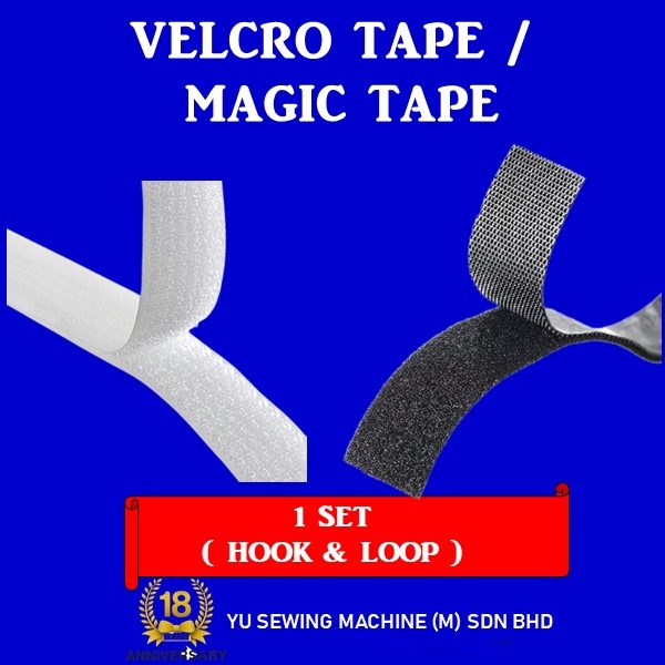 VELCRO TAPE MAGIC TAPE BY METER (Set )HOOK & LOOP BLACK / WHITE BY ...