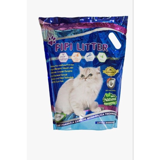 Fifi Litter Premium Cat Litter Carbon With Silica 10L | Shopee Malaysia