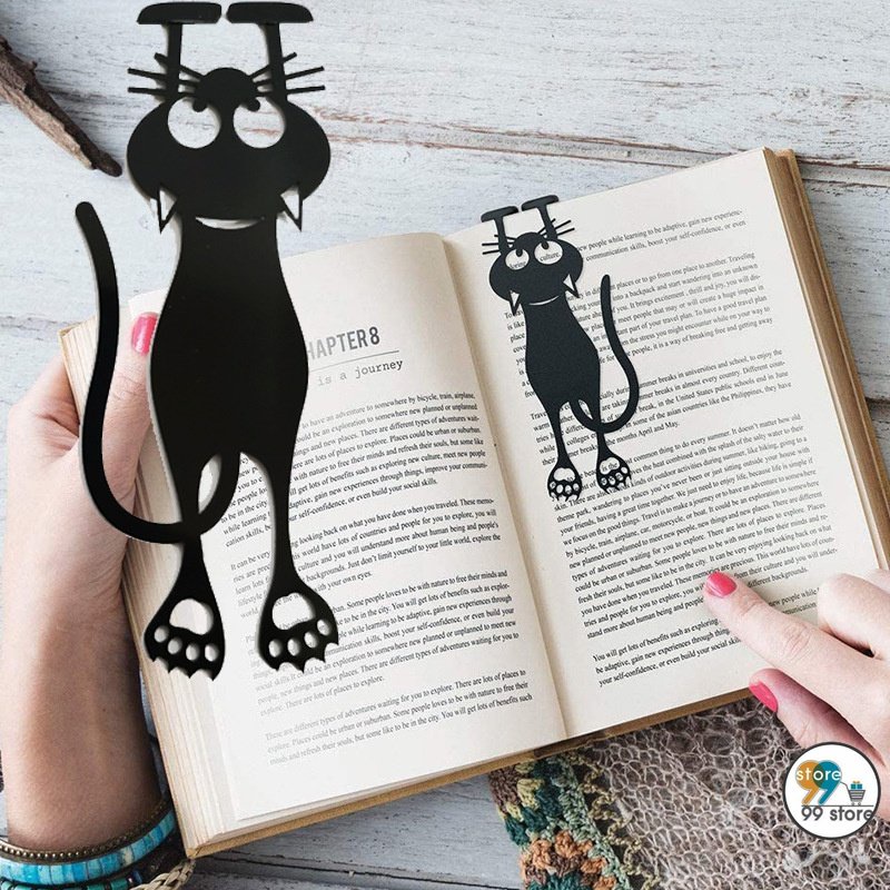 HOT Creative Hollow Plastic Black Cat Bookmarks / Stereo Cartoon Wacky ...