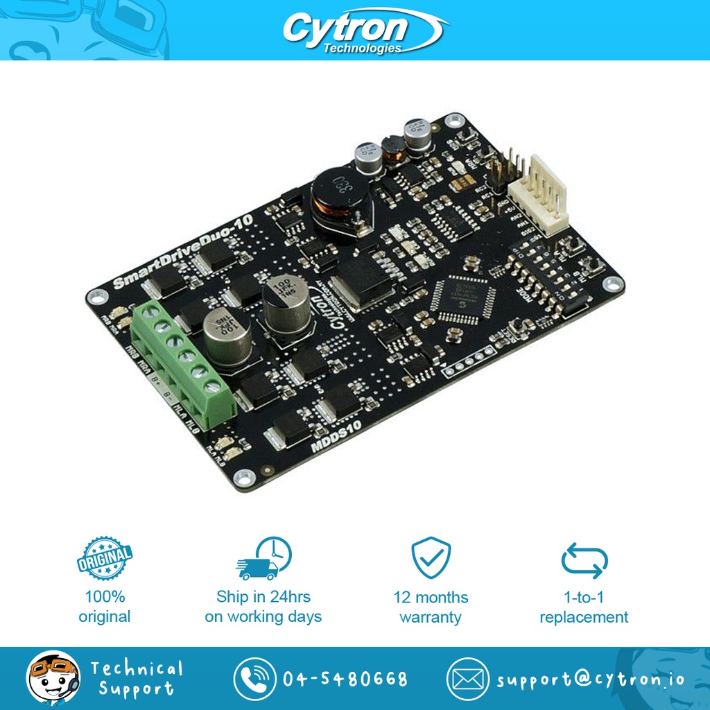 Cytron Smart Drive 10A (Max 30A) 7-35V 2 Channels for Combat Robot Sumo ...