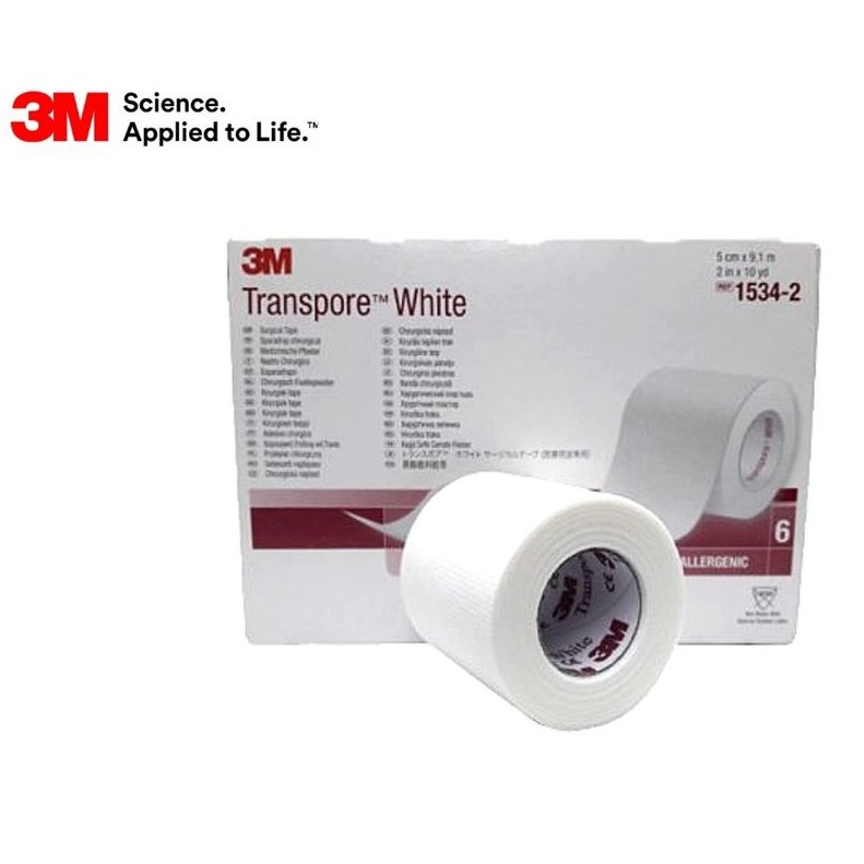 3M Transpore White Surgical Tape 1534-2 | Shopee Malaysia