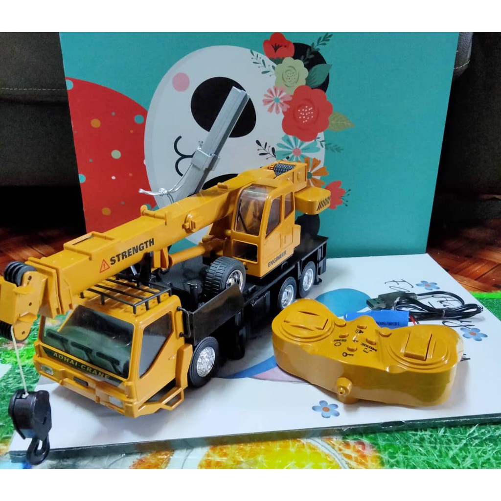 CRANE TRUCK REMOTE CONTROL TOYS (mainan kanak-kanak lori kren) | Shopee ...