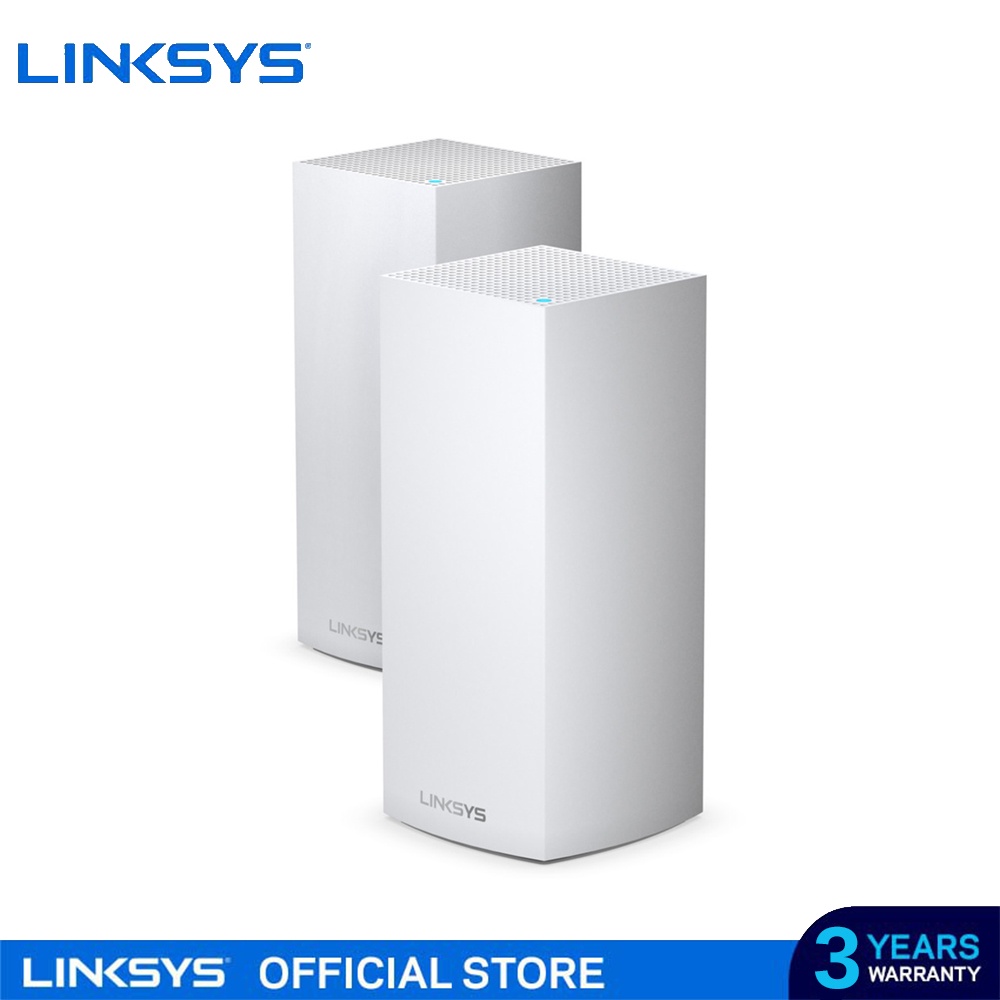 Linksys MX10600-AH Tri-Band AX5300 Velop Intelligent Mesh WiFi 6 MU-MIMO System (2-Packs), Tri ...