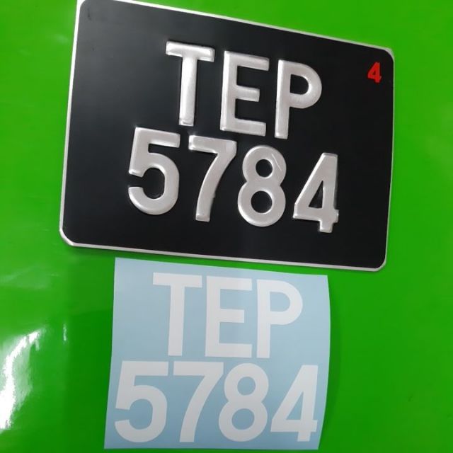 NOMBOR PLAT MOTOR KETUK (STICKER DEPAN SAMA DESIGN) | Shopee Malaysia