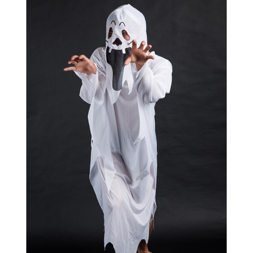MSIA Ready Stock/ Kid's White Ghost Robe Halloween Costume Ghost ...
