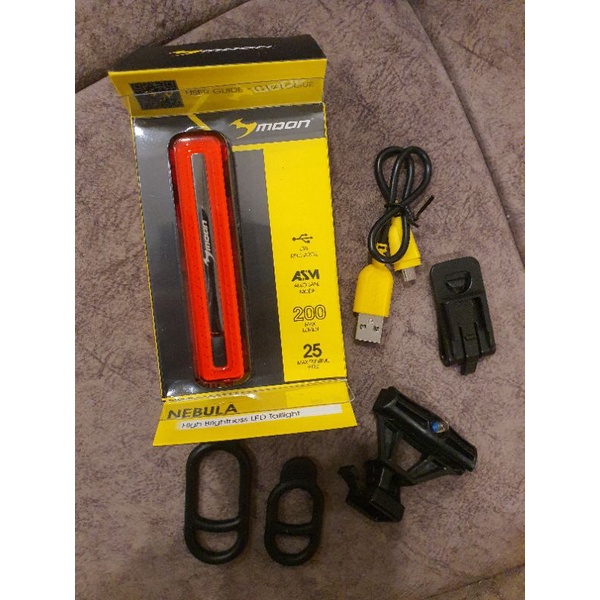 ORIGINAL MOON NEBULA USB BICYCLE REAR LIGHT (200 LUMEN) | Shopee Malaysia