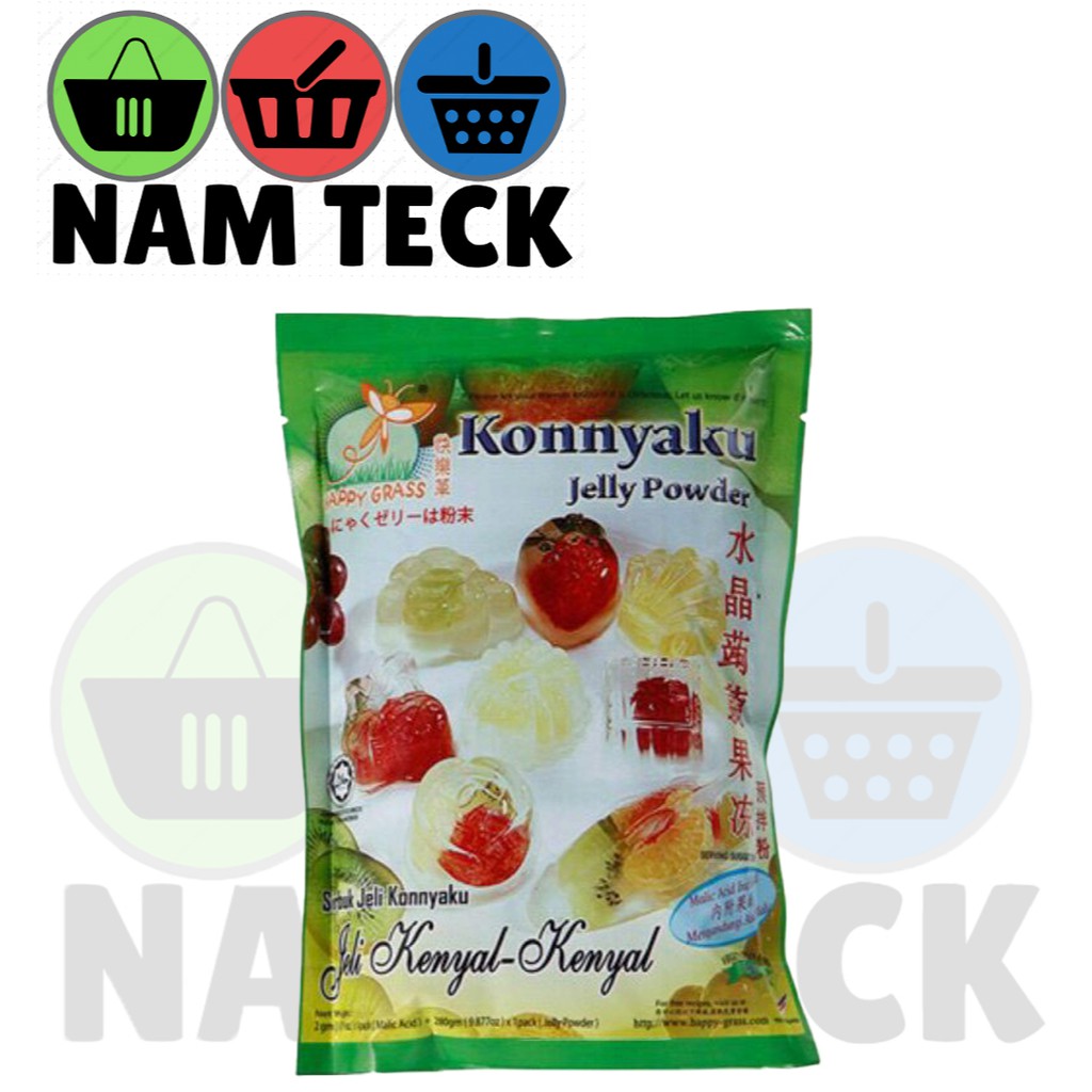 (READY STOCK) Happy Grass Konnyaku Jelly Powder Plain 282g HALAL ...