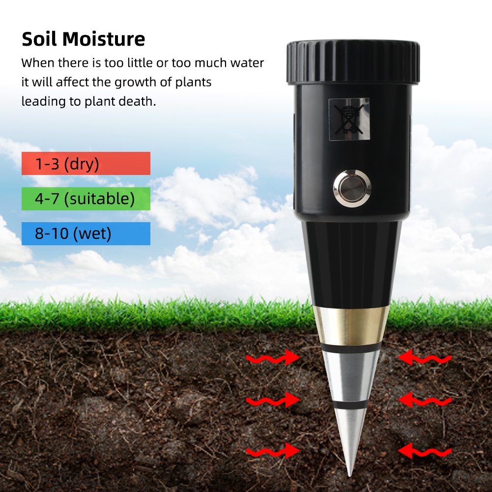 Handheld Soil Moisture Meter With pH Meter VT 05 DIgital Soil PH Meter Shopee Malaysia