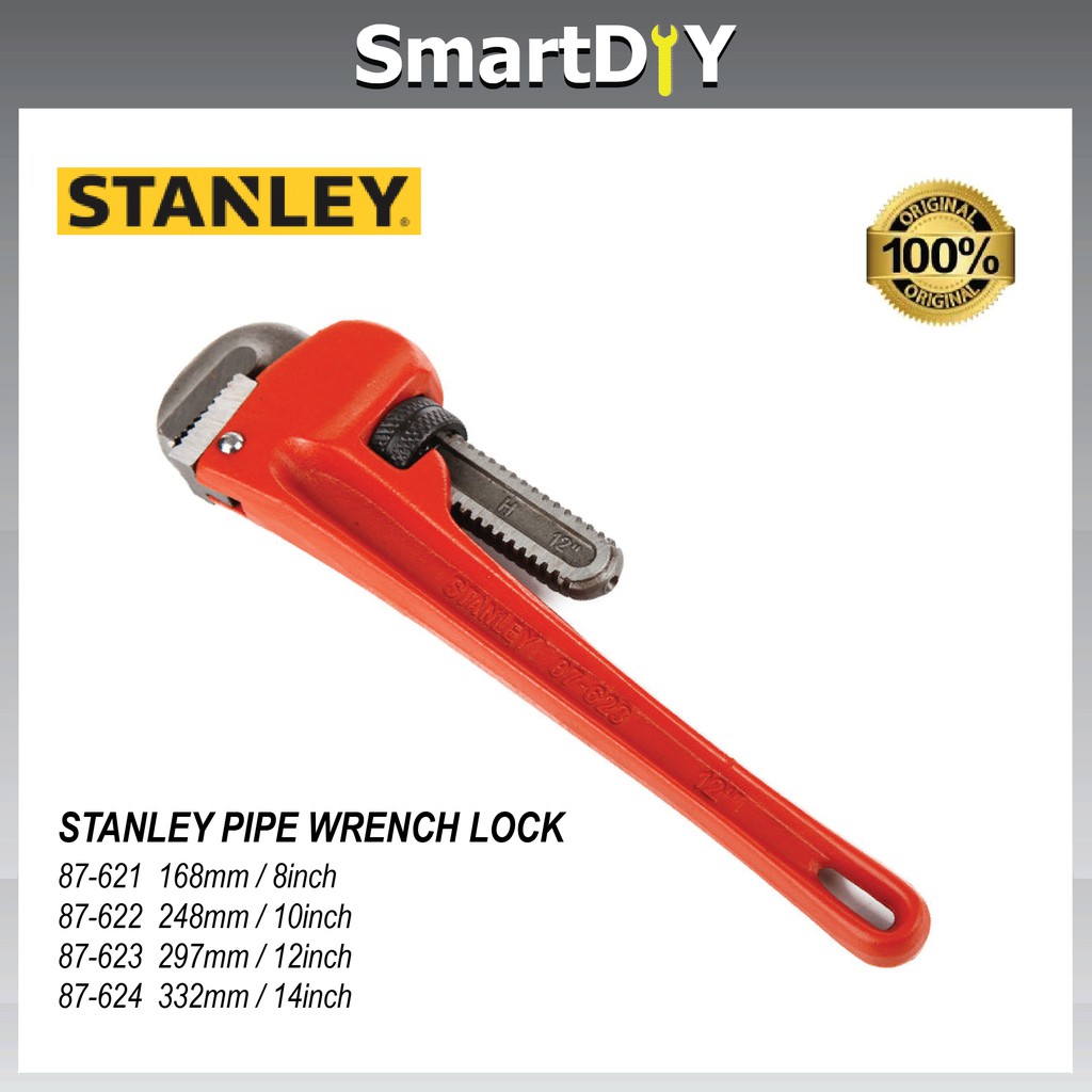 8/10/12/14 Inch STANLEY PIPE WRENCH LOCK / 87-621/87-622/87-623/87-624 ...