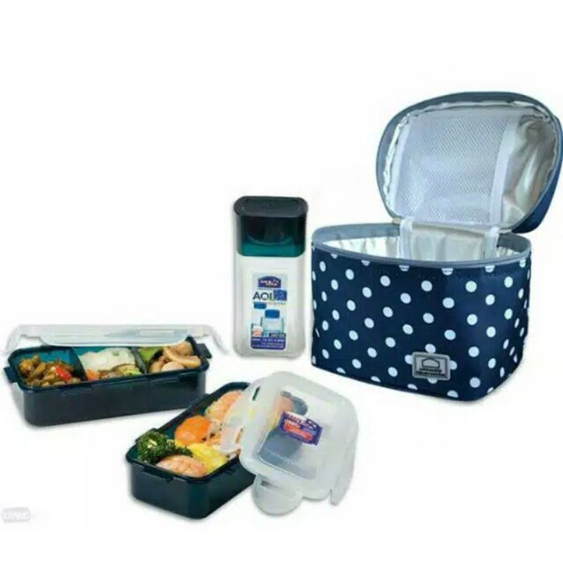 Lock&lock Dotted Lunch Box Lunch Box / Lock & Lock School Lunch Box ...