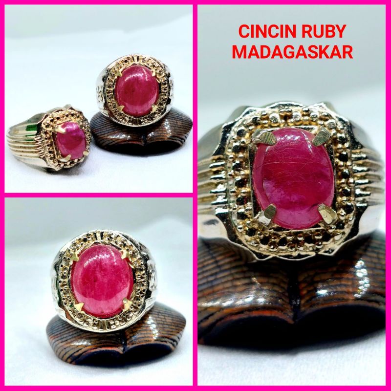 Madagascar ruby Gemstone Ring | Shopee Malaysia