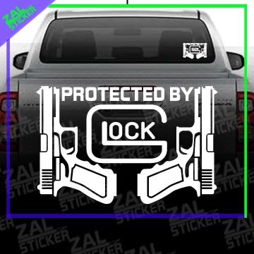* STICKER KERETA PROTECTED BY GLOCK MYVI AXIA ALZA BEZZA SAGA PERSONA ...