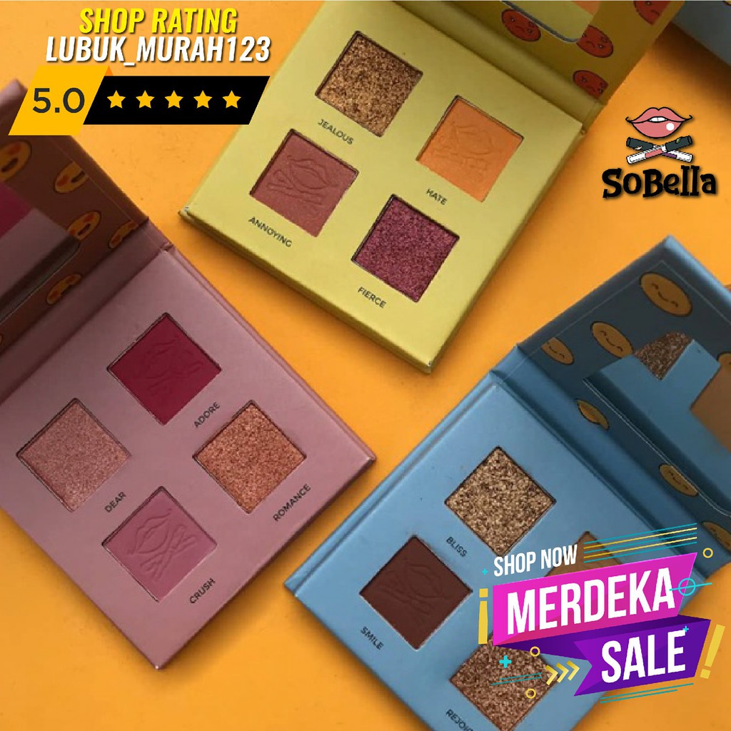 🔥🔥SoBella EmoShadow Pallette - Pressed Powder Eyeshadow🔥🔥 | Shopee Malaysia
