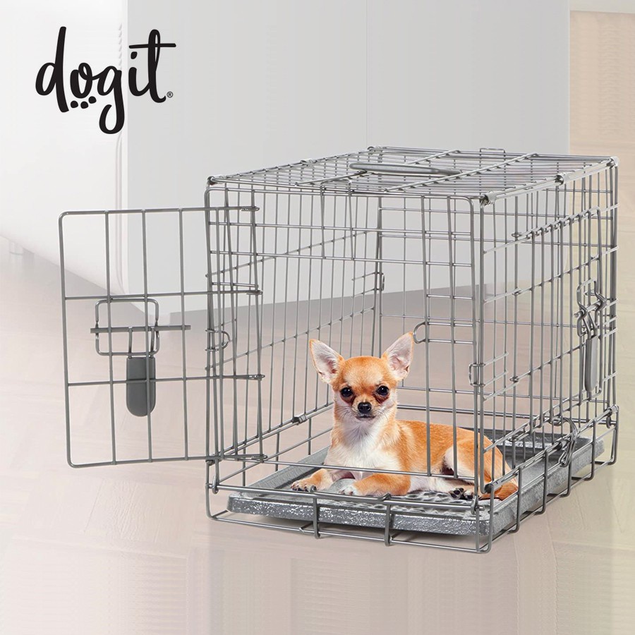 Dogit Two Door Wire Home Crates with divider - XSmall - 46.5 x 31 x 37 ...