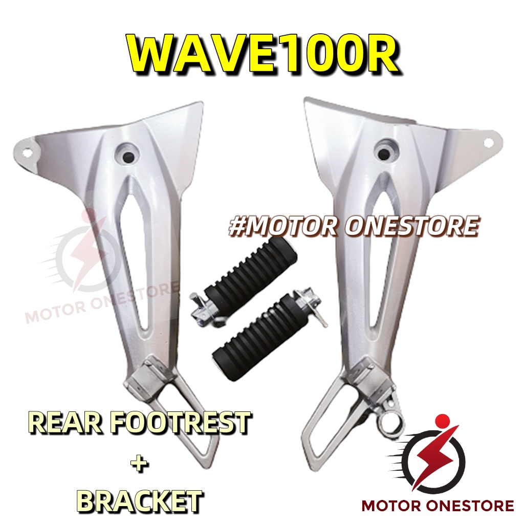 WAVE100R REAR FOOT REST WITH BRACKET BESI KAKI PIJAK BELAKANG WAVE 100 ...