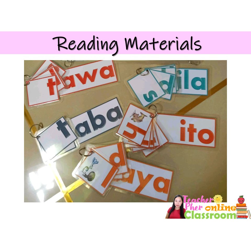 TAGALOG FLIPCARDS READING MATERIALS laminated flashcards (1ring only ...