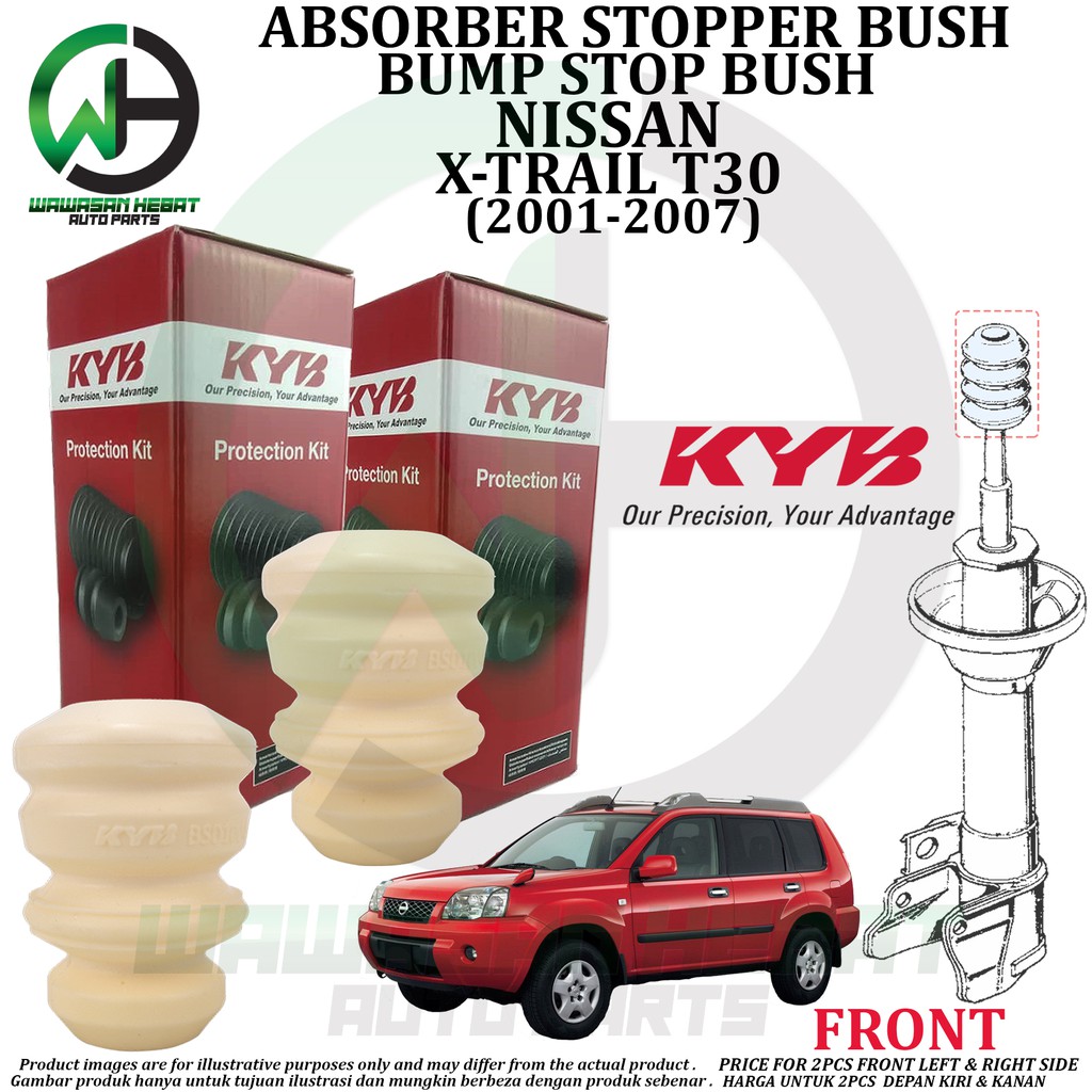 Nissan X-Trail T30 Front Absorber Bump Stop Kit Bush Stopper KYB KAYABA ...