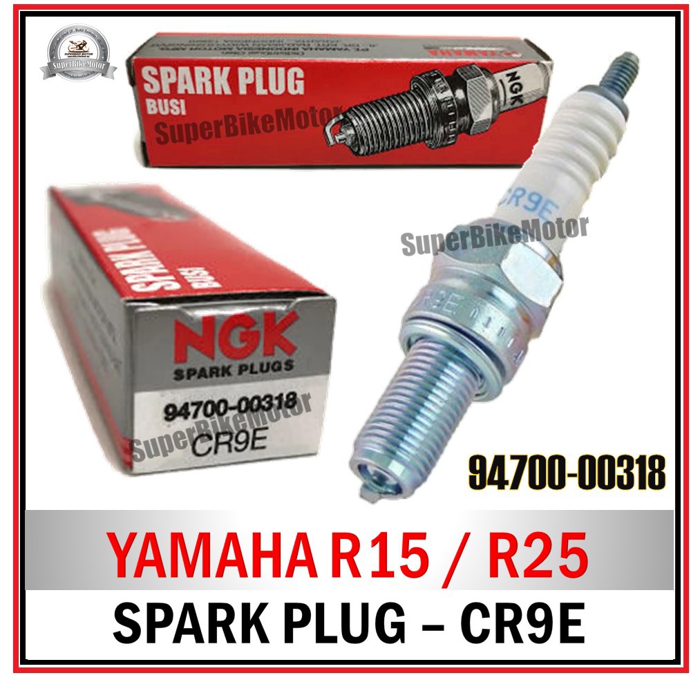 YAMAHA R15 / R25 Spark Plug CR9E - [94700-00318] | Shopee Malaysia