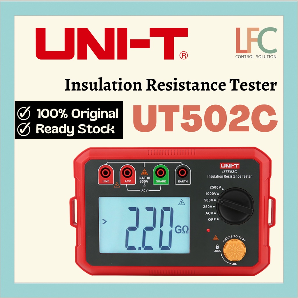 Uni-T UT502C Insulation Resistance Tester | Shopee Malaysia