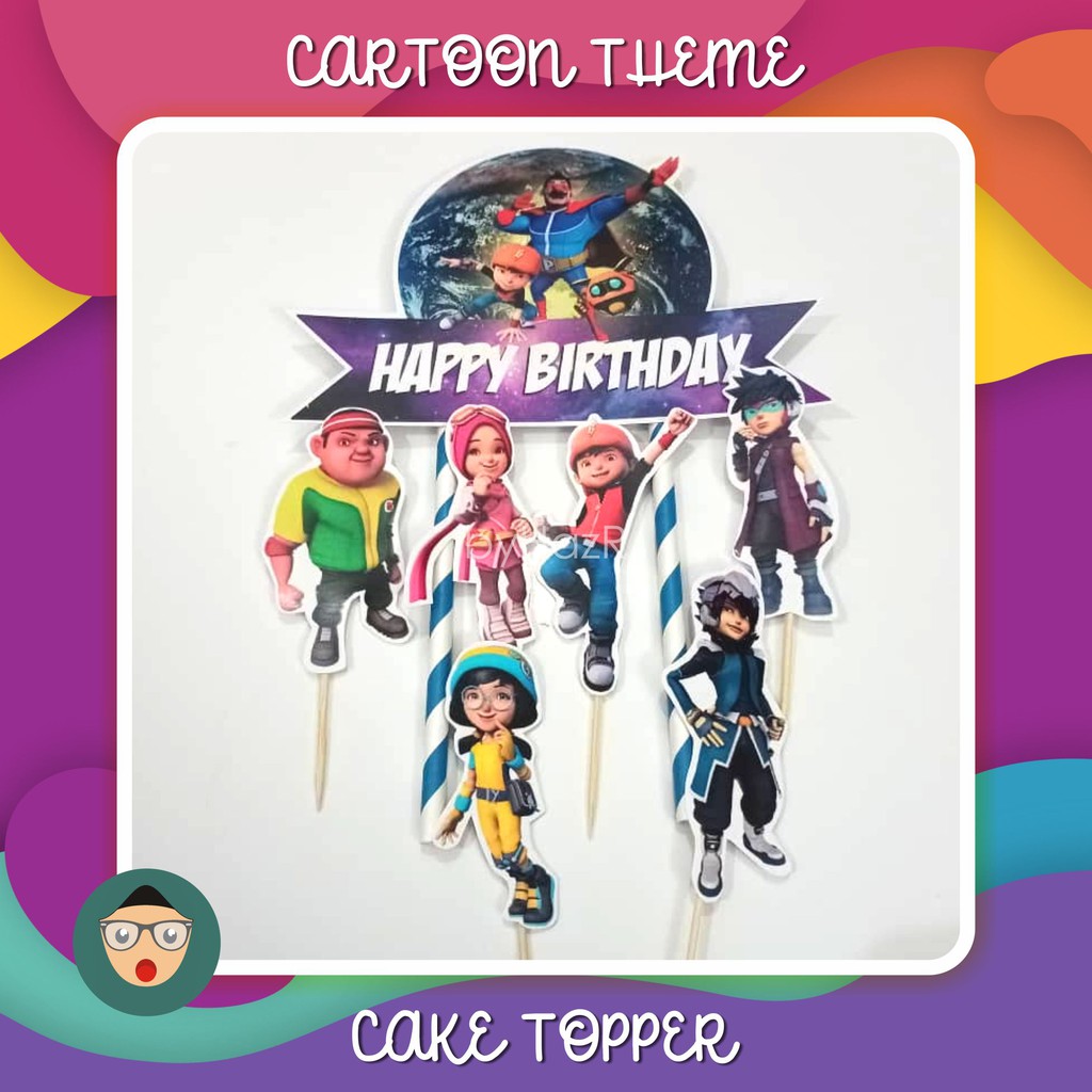 CARTOON CAKE TOPPER FOR BIRTHDAY - BOBOIBOY | Shopee Malaysia