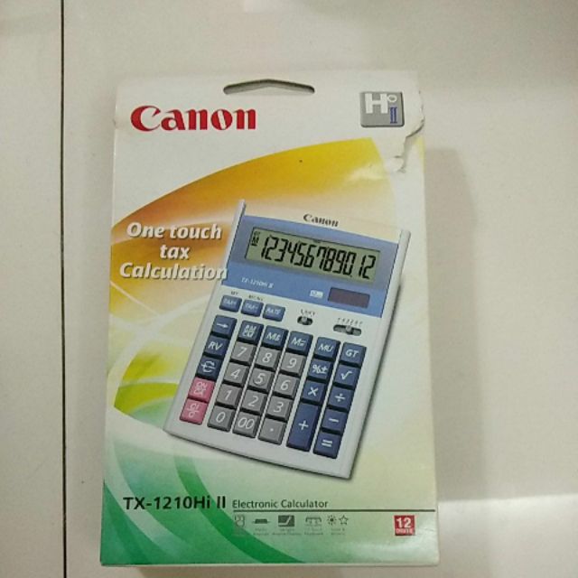 CANON TX-1210Hi II 12digits One Touch Tax Calculation Electronic ...