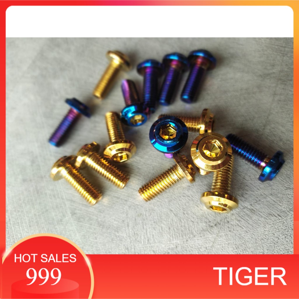 Brake Disc Plate Titanium Screw Size Skru M8 X 20mm 8MM x 20mm 0.8cm x ...