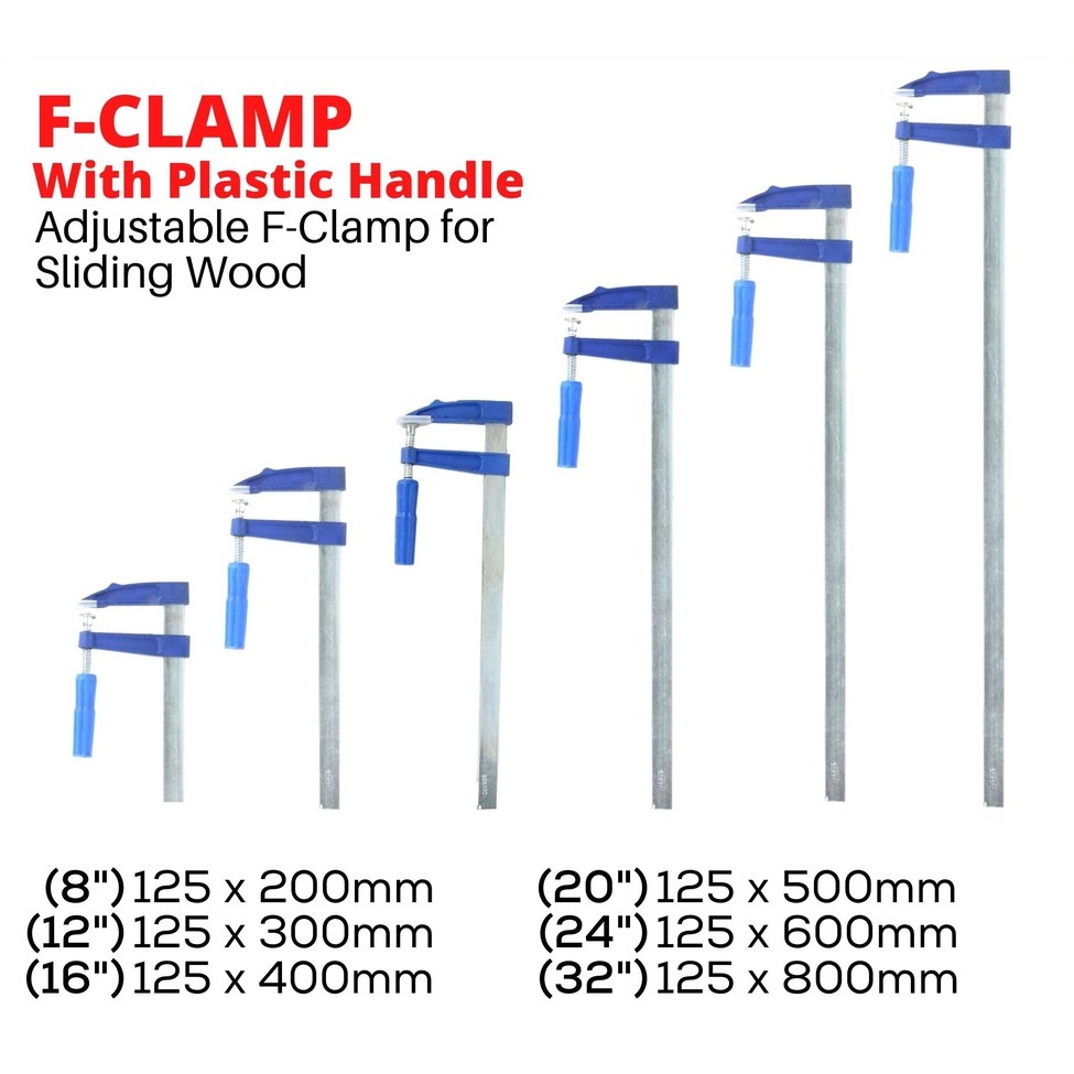 Apit F-Clamp Heavy Duty With Plastic Handle Sliding Bar Clip ...