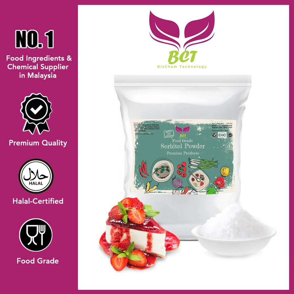 Sorbitol Powder 山梨糖醇粉 500G (Food Grade) Sugar-free, Low in calorie ...