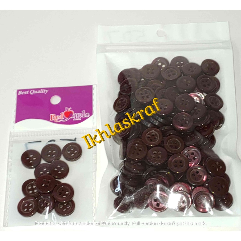 ( Butang - 119 ) 18L butang kemeja 4 lubang bulat 12 biji berkualiti ...
