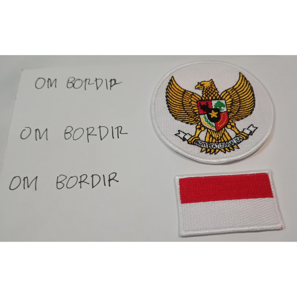 MERAH PUTIH Computer Embroidery Package With White GARUDA LOGO And Red ...