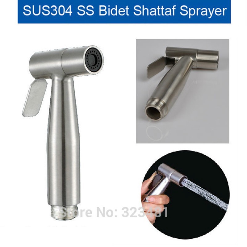 SUS304 Stainless Steel Portable Shattaf Shower Toilet Bidet | Shopee ...