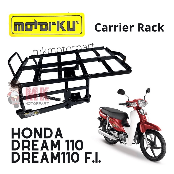 Motorku Heavy Duty Carrier Rak Besi Honda DREAM110 / EX5110 Firm Carrier Rack EX5 Kambing ...