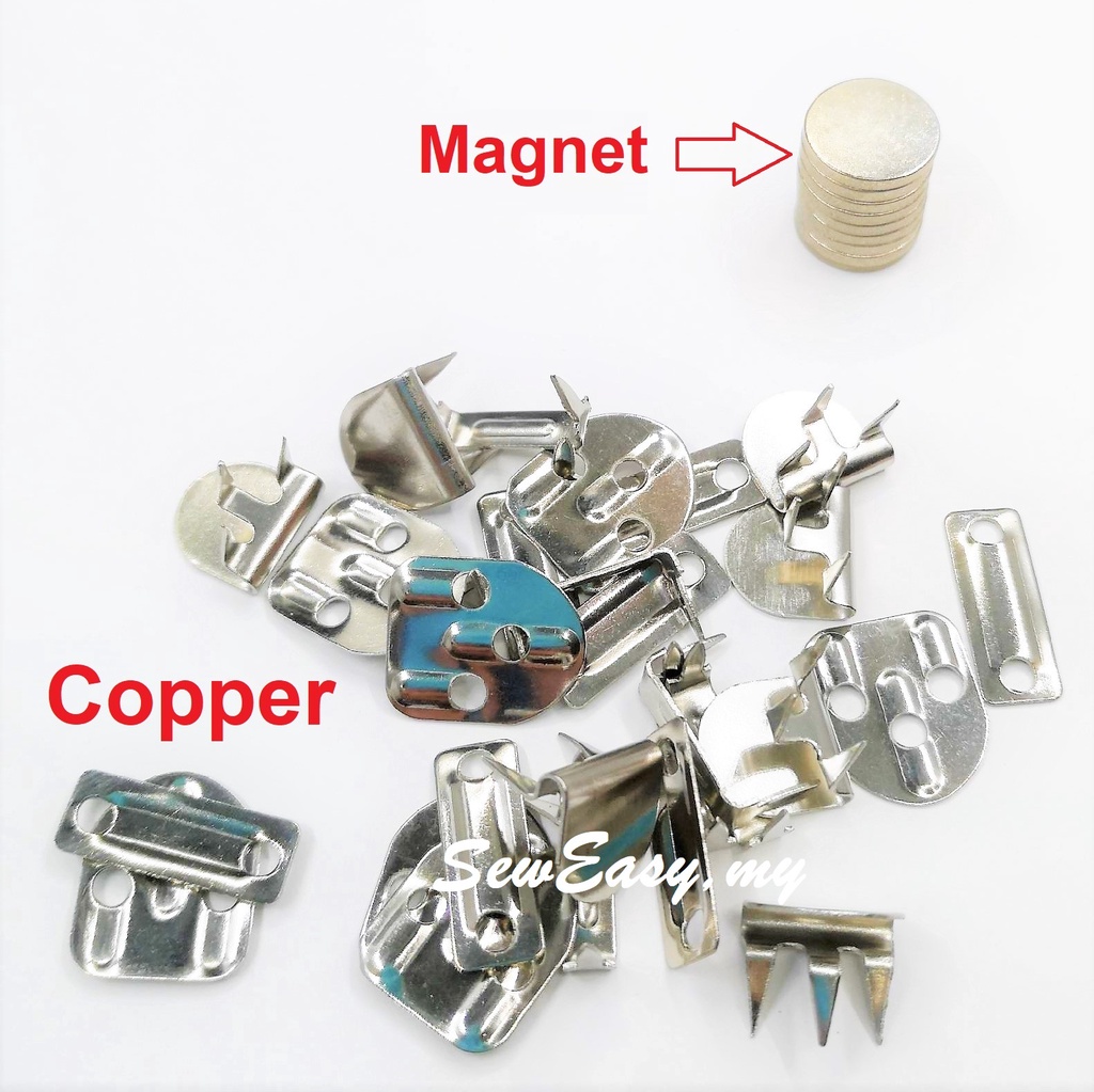 3 Pin Trousers Hooks with Prong Nickel / Kancing Seluar / Cangkuk ...