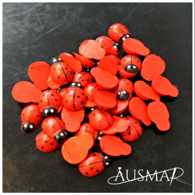 LADY BUG WOODEN/ SMALL BUG (100PCS) | Shopee Malaysia