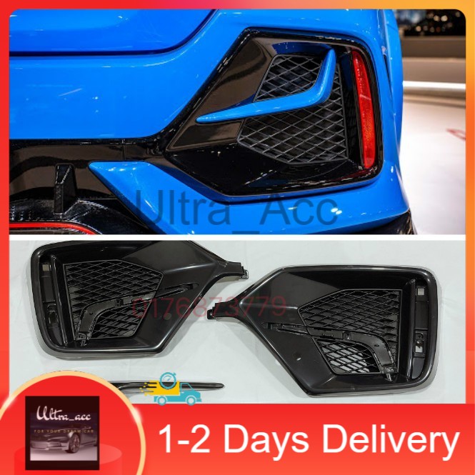 Honda Civic FC Type R 2020 bumper garnish/ Fog lamp cover/ Rear bumper ...