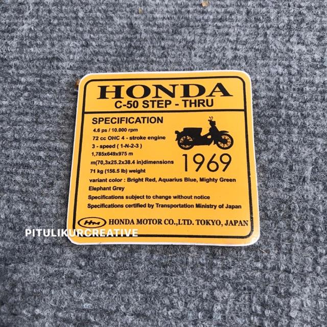 Honda c50-c70/astrea grand Complementary Sticker | Shopee Malaysia