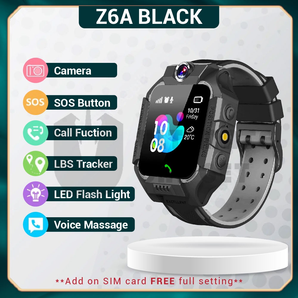 Jam Tangan Anak Kids Smart Watch Phone Children Kid Tracker Smartwatch GPS Support SIM Card ...
