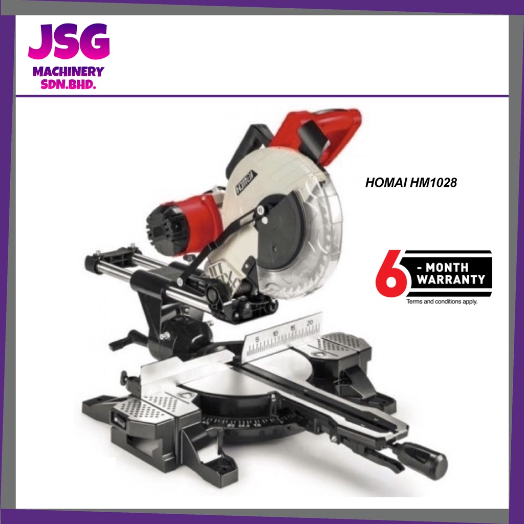HOMAI HM1028 10" Dual Slide Belt Compound Miter Saw | Shopee Malaysia