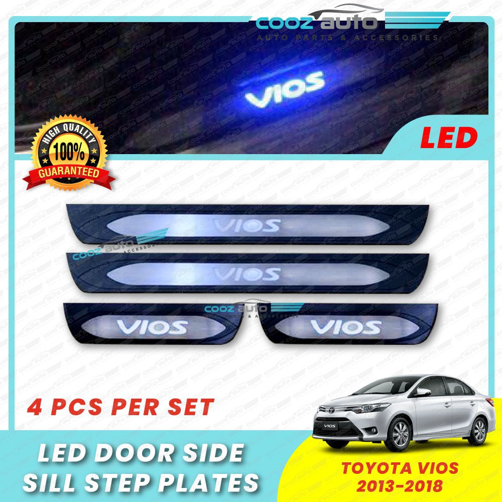 Toyota Vios 2013 - 2018 LED Door Side Sill Step Plates | Shopee Malaysia
