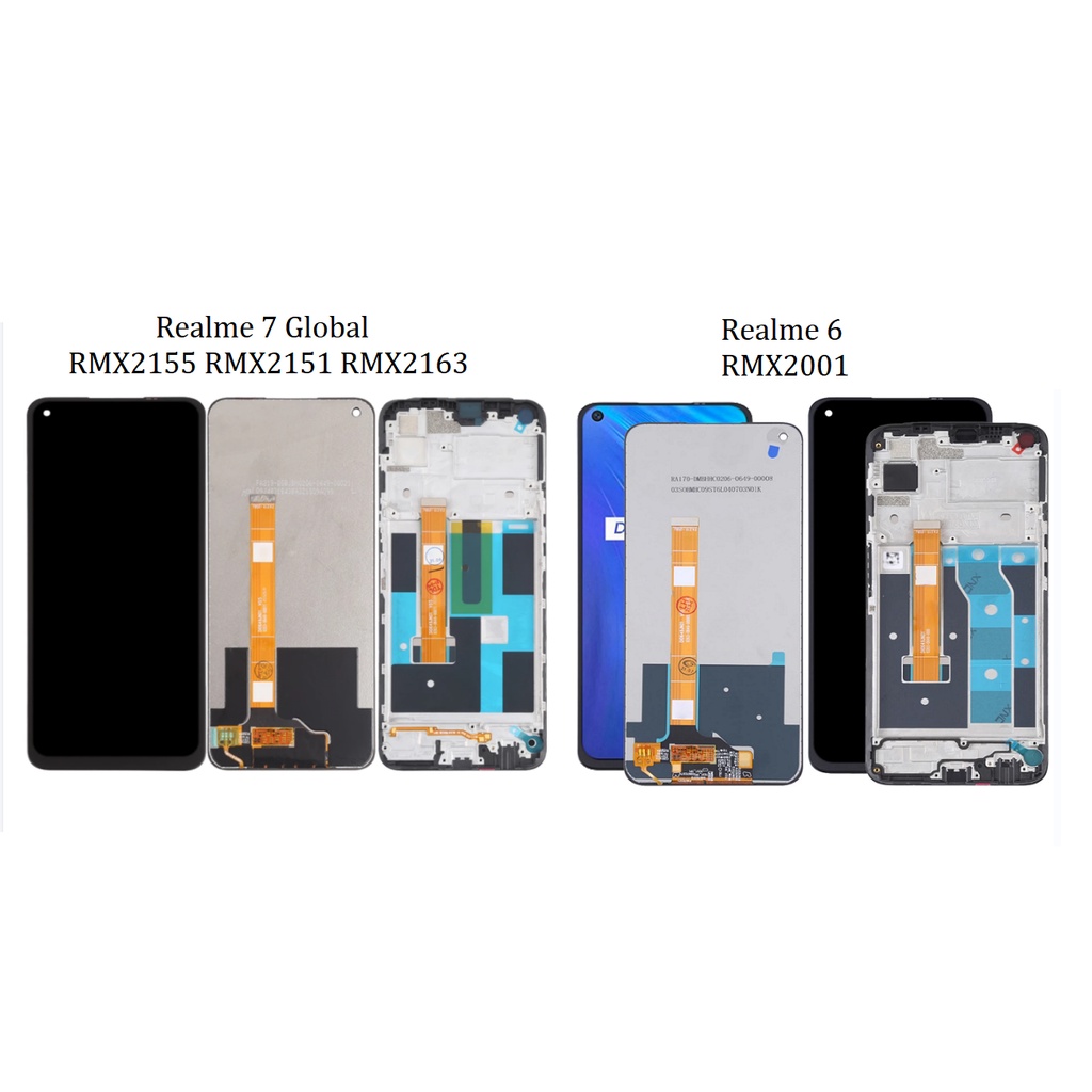 LCD with Frame For Realme 7 4G 5G Realme 6 LCD Display with Touch ...
