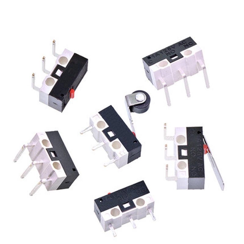 5Pcs Micro Limit Switch Momentary Push Button Switch 1A 125V AC Mouse Switch 3Pins Long Handle ...