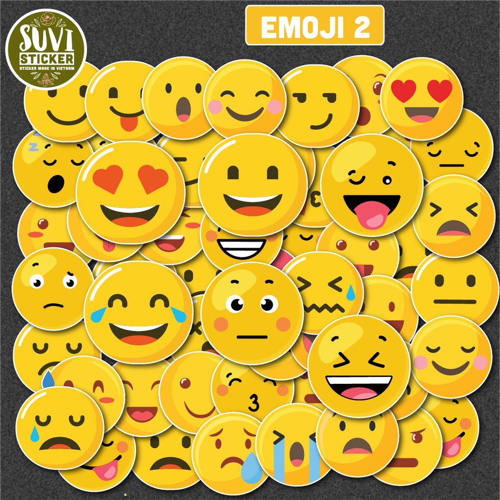 Sticker Emoji 2 waterproof stickers for laptops, phones, guitars ...