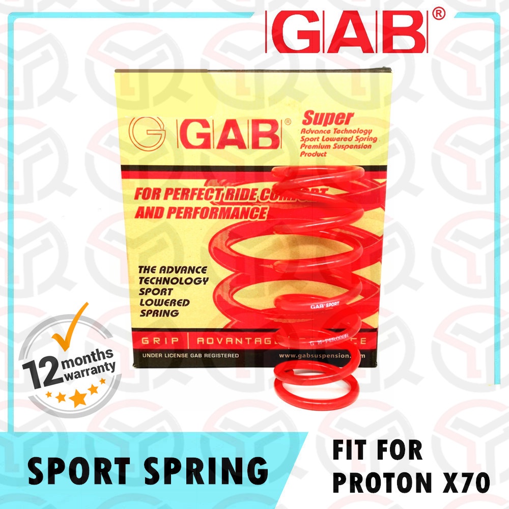 PROTON X70 GAB SUPER LOWERED SPORT SPRING SET (4 PIECE) (1 YEAR ...